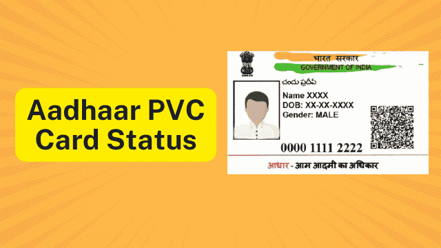 Aadhaar PVC Card Status Check Online 2026: Complete Guide to Track ...